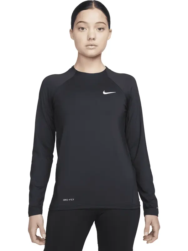 Nike Essential Long-sleeve Hydroguard Swim Shirt - Black