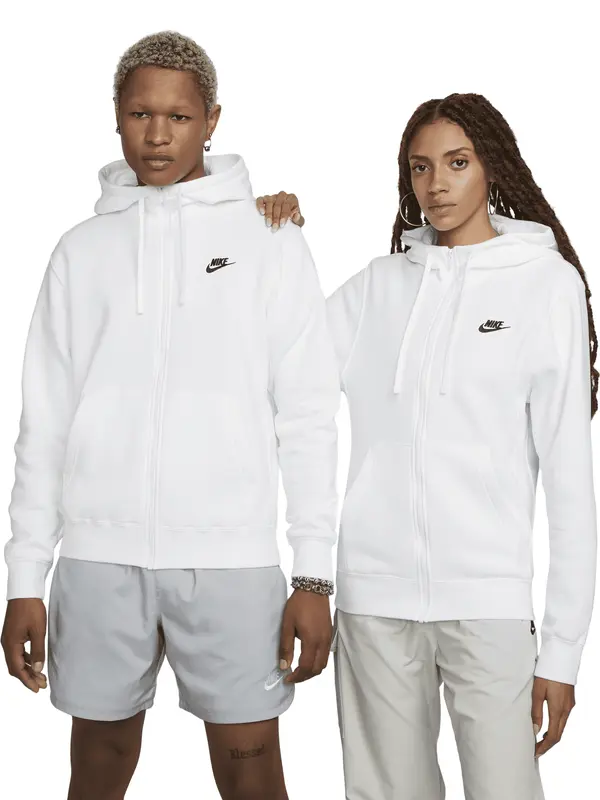 Nike Sportswear Club Fleece Full-zip Hoodie - White
