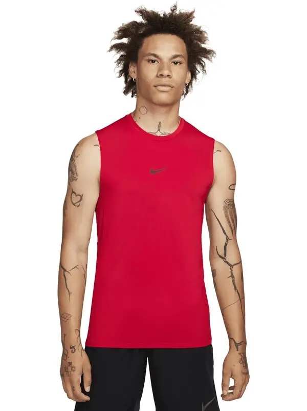 Nike Pro Dri-fit Slim Sleeveless Top - Red