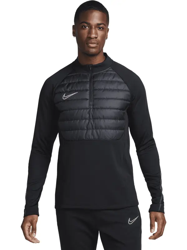 Nike Academy Winter Warrior Therma-fit 1/2-zip Soccer Top - Black