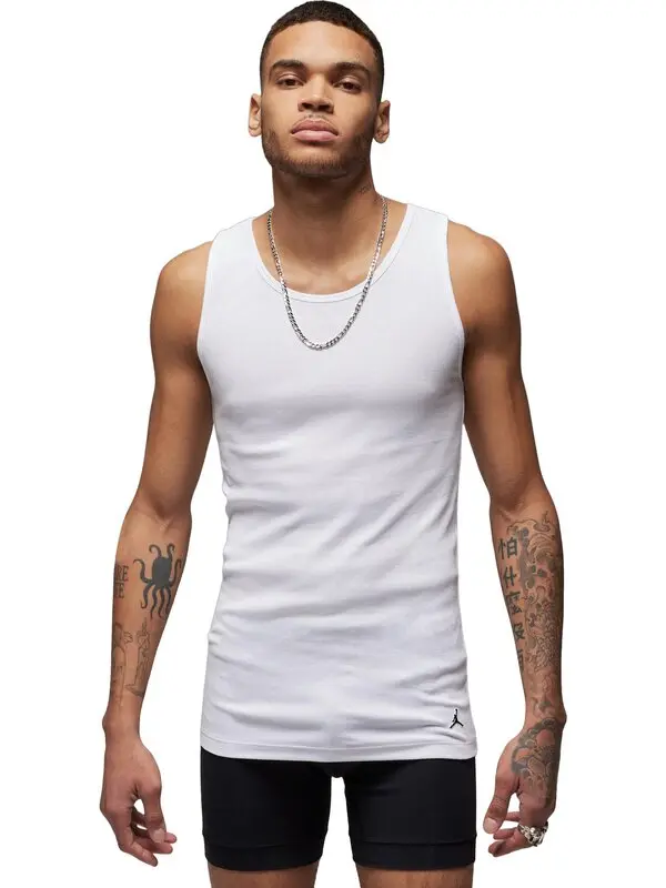 JORDAN Flight Base Tank Tops - White