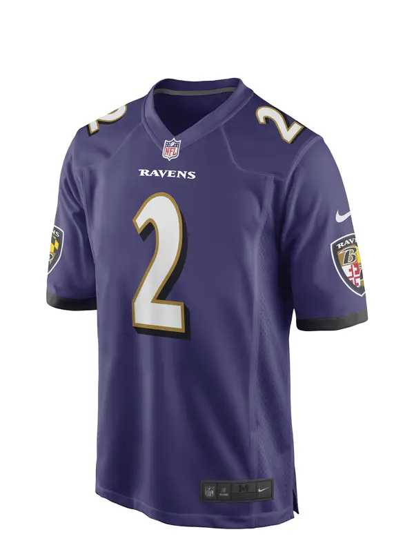 Nike Nate Wiggins Baltimore Ravens Nfl Game Football Jersey - Purple