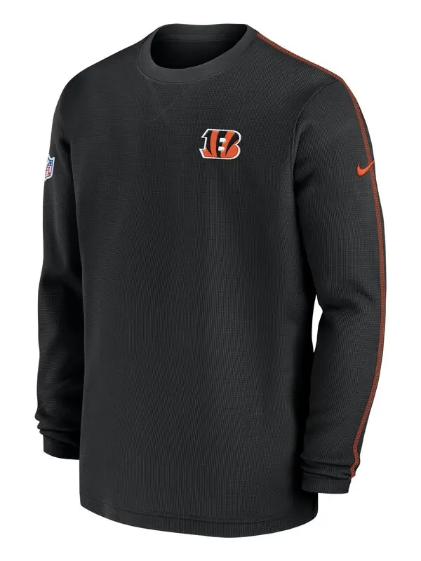 Nike Cincinnati Bengals Sideline Coach Nfl Long-sleeve Top - Black