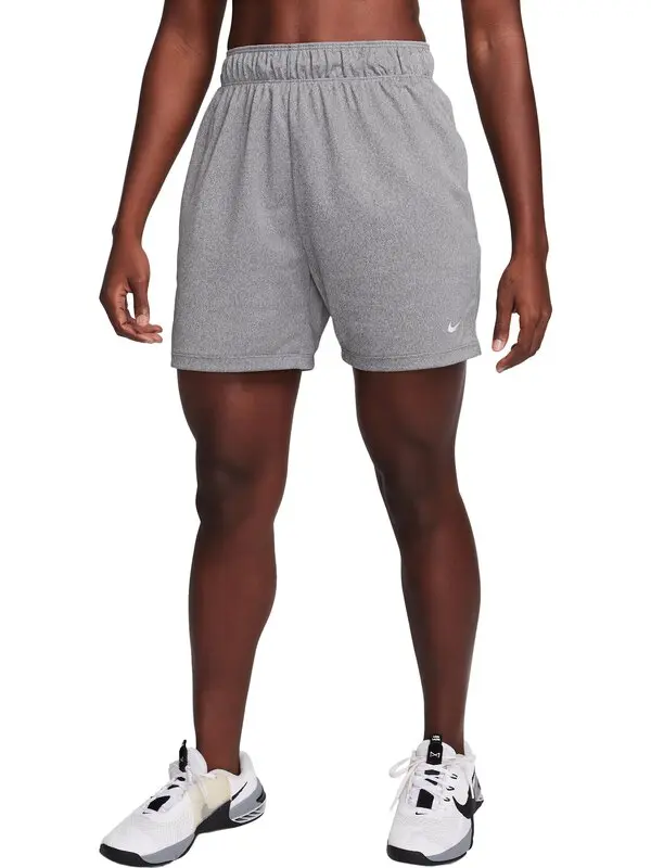 Nike Attack Dri-fit Fitness Mid-rise 5" Unlined Shorts - Grey