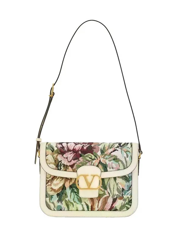 Valentino Garavani 9to5 Jacquard Shoulder Bag - Green