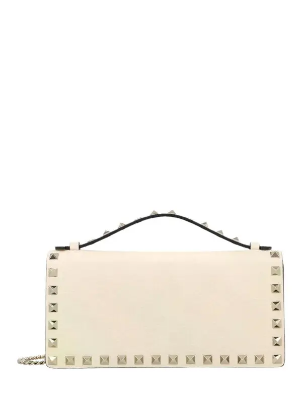 Valentino Garavani Rockstud Grainy Calfskin Handbag - Neutrals