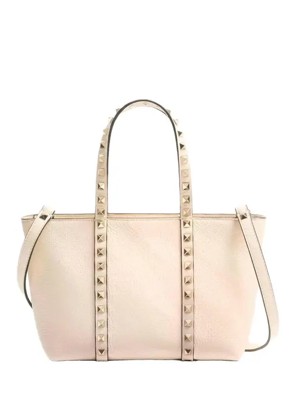 Valentino Garavani Small Rockstud Tote - Neutrals