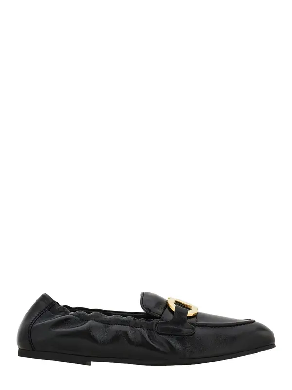 FERRAGAMO Gancini Loafers - Black
