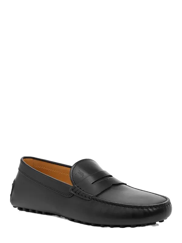 TOD'S Gommino Leather Loafers - Black