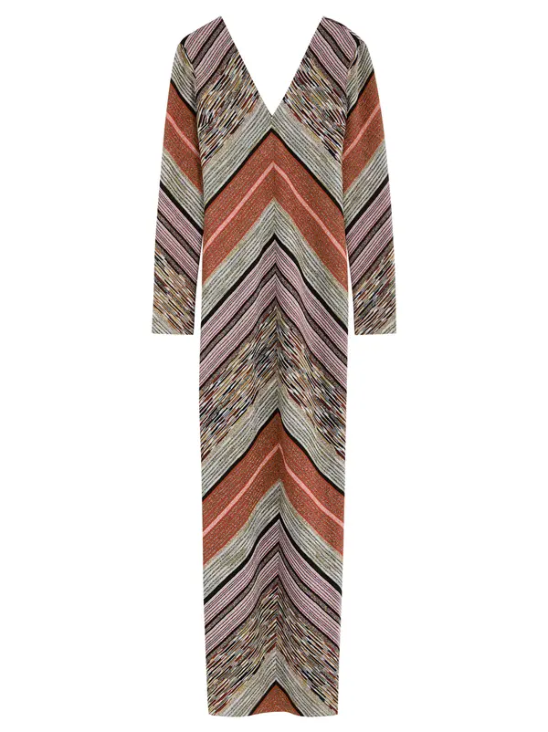 Missoni Striped-intarsia Metallic-knit Maxi Dress - Multicoloured