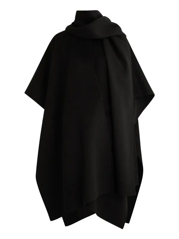 TOTEME Scarf Wool Coat - Black