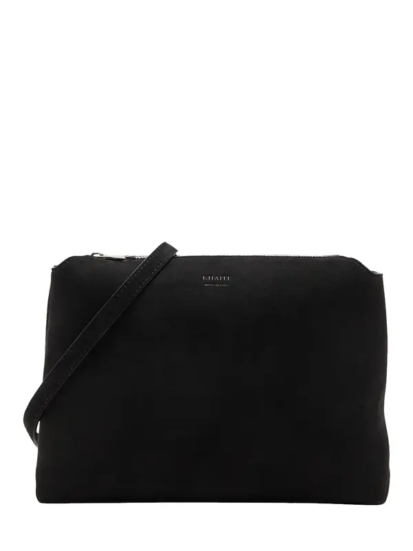 Khaite Lina Medium Suede Cross-body Bag - Black