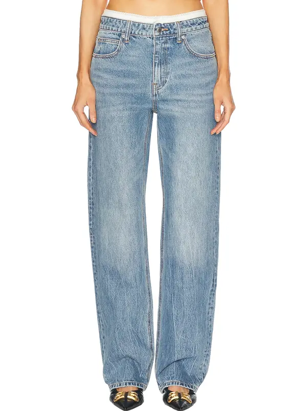 Alexander Wang Mid-rise Straight Leg Jeans - Vintage Light Indigo