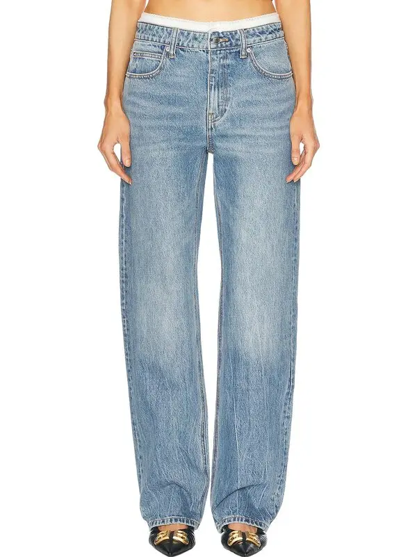 Alexander Wang Mid-rise Straight Leg Jeans - Vintage Light Indigo