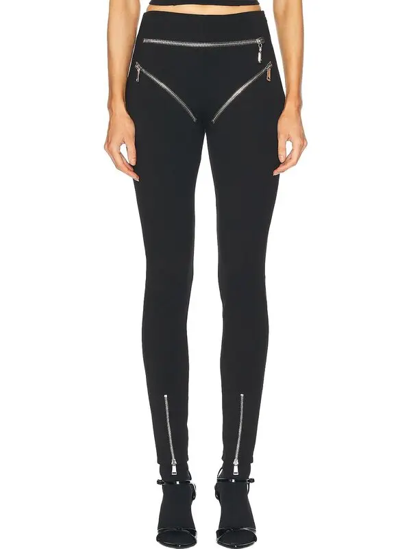 AREA Zipper Brief Legging - Black