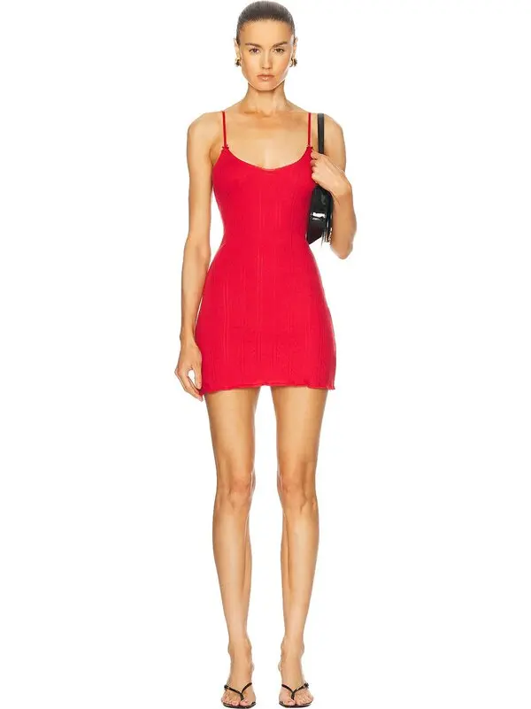 COU COU The Cami Slip Dress - Cherry Red