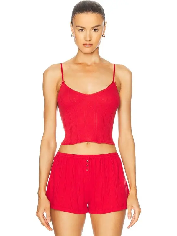 COU COU The Cami Top - Cherry Red