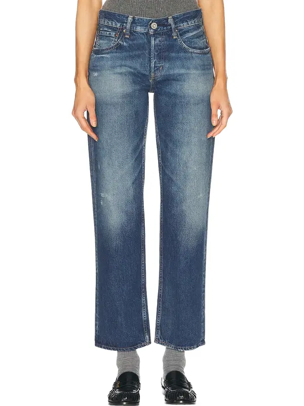 Moussy Vintage Ridgefield Straight Low Jeans - Blue