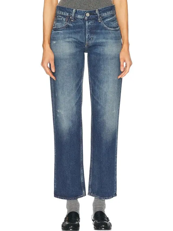 Moussy Vintage Ridgefield Straight Low Jeans - Blue