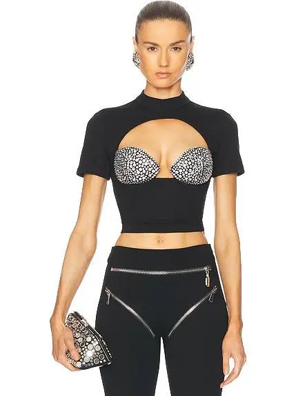 AREA Bustier T-shirt - Black