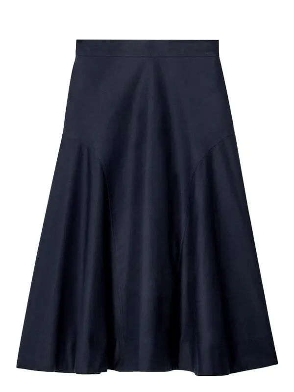 Cos Rounded Midi Skirt - Navy