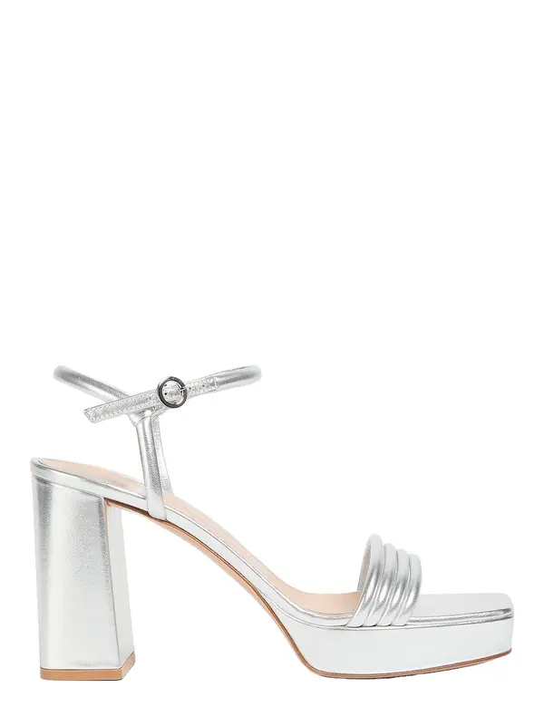 GIANVITO ROSSI Lena Platform Sandals - Silver