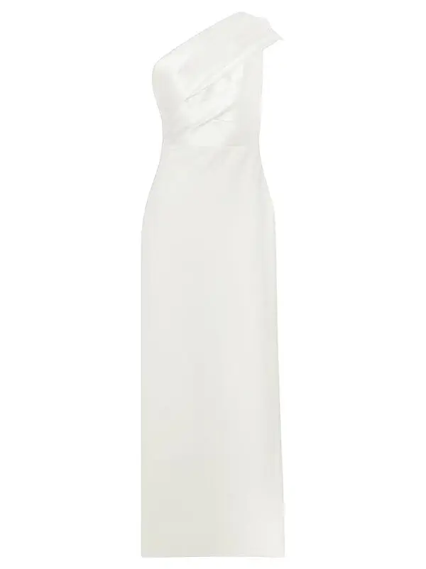 Solace London Selia One-shoulder Maxi Dress - Ivory
