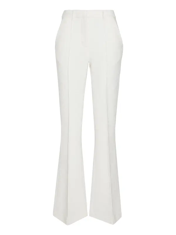 Rebecca Vallance Claire Bouclé-tweed Flared Pants - Ivory