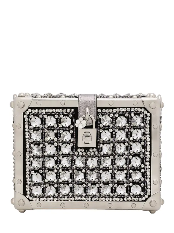 Dolce & Gabbana Jacquard Dolce Box Bag With Embroidery - Multicolor