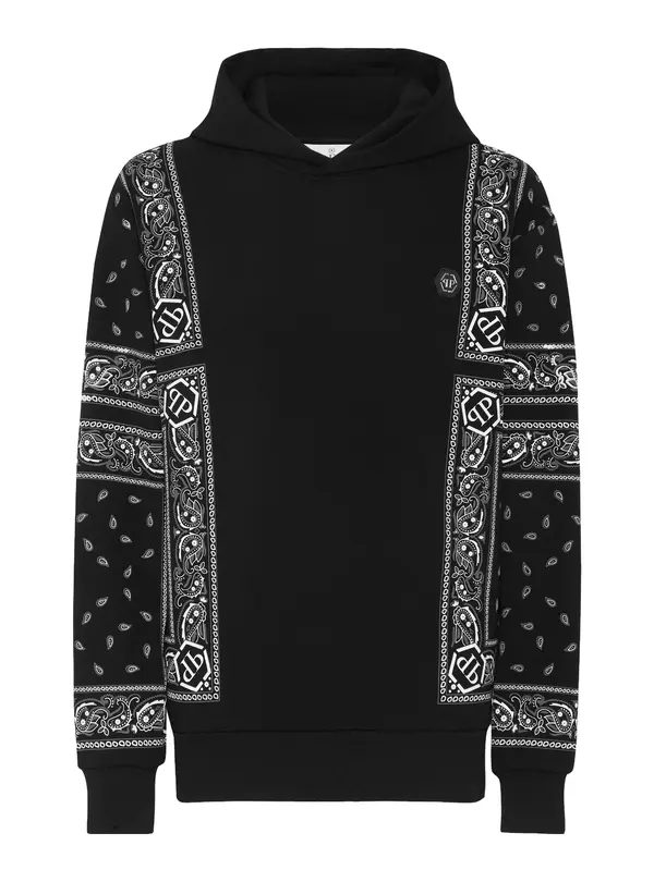 Philipp Plein Paisley-print Hoodie - Black
