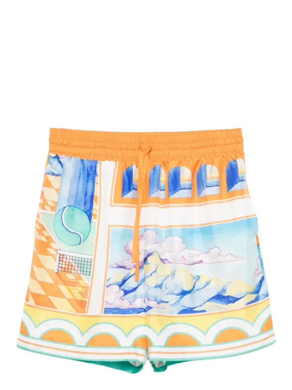 Casablanca Surreal Pool Shorts - Orange