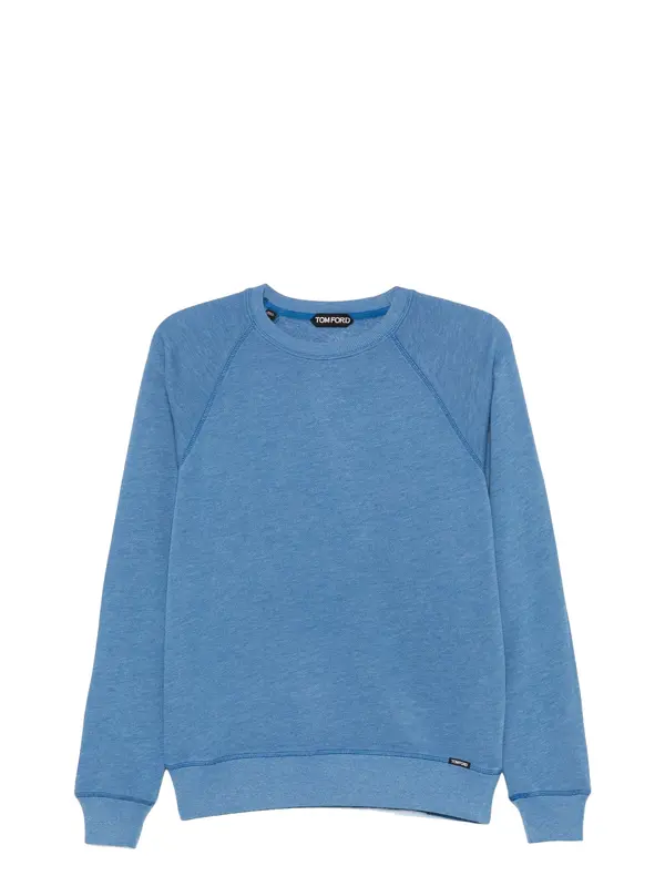 TOM FORD Logo-patch Sweatshirt - Blue