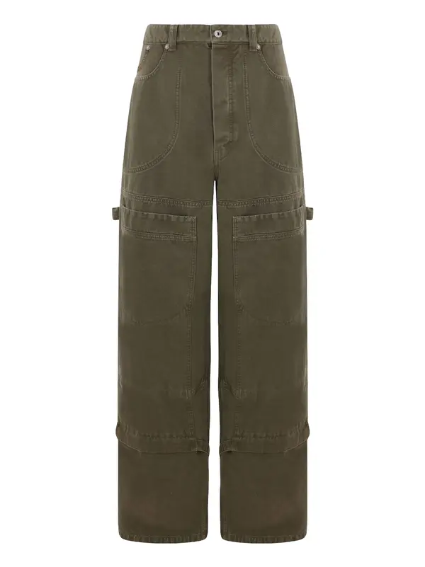 Off-White Wide-leg Cargo Jeans - Green