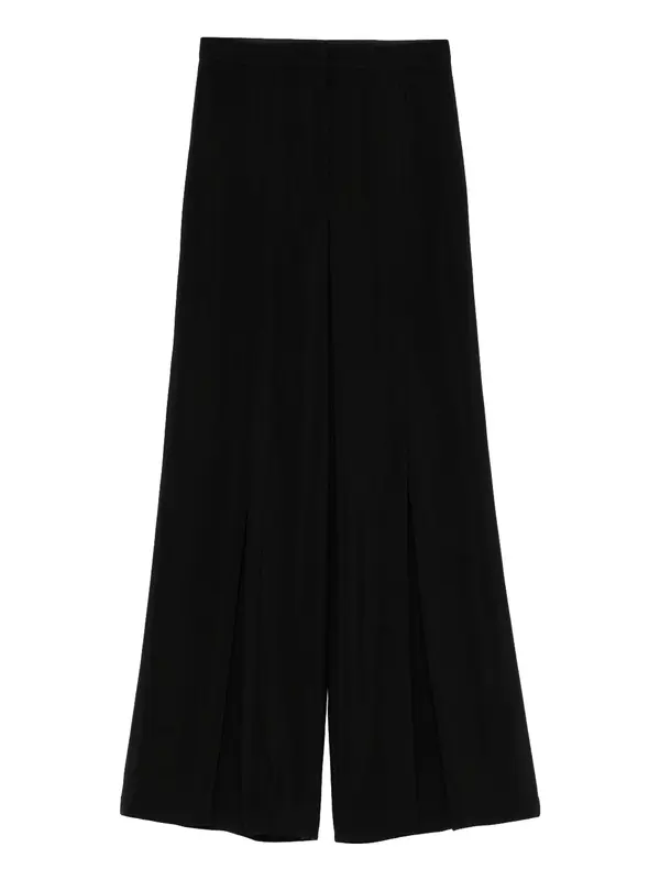 MUGLER Buckled Wide-leg Trousers - Black