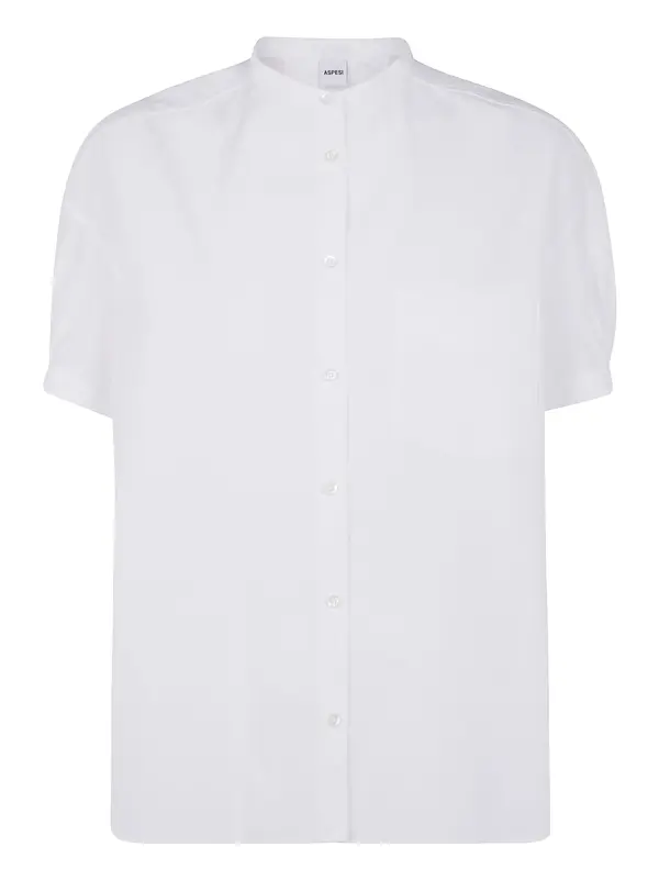 Aspesi Peplum-sleeve Button-up Shirt - White