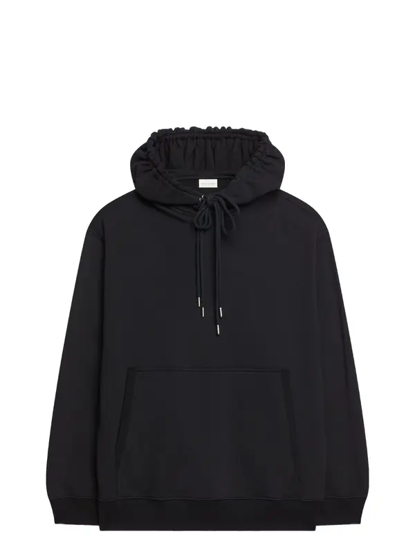 Dries Van Noten Drawstring Cotton Hoodie - Black