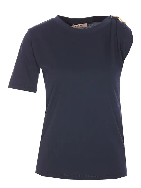 TWINSET Asymmetric T-shirt - Blue