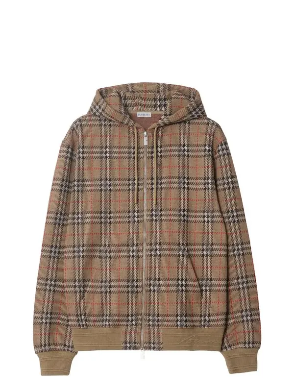 Burberry Vintage Check Zip-up Hoodie - Brown