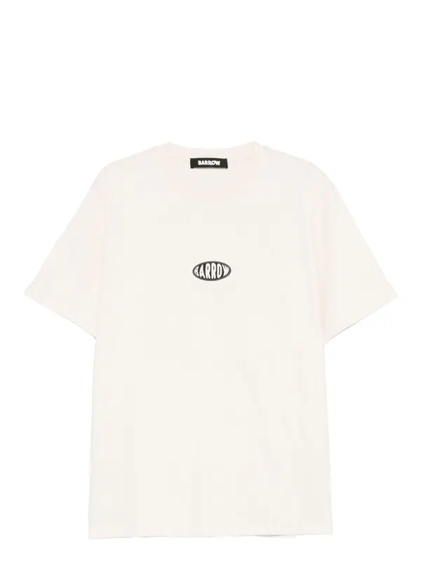BARROW Logo-print T-shirt - Neutrals