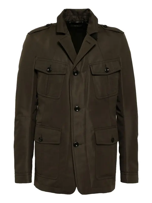 TOM FORD Button-up Military Jacket - Brown