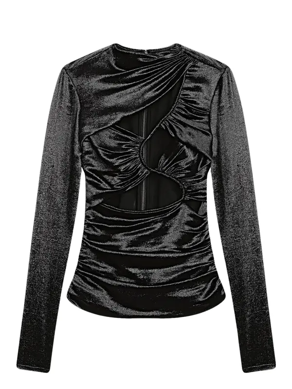 Isabel Marant Rose Lurex Top - Black