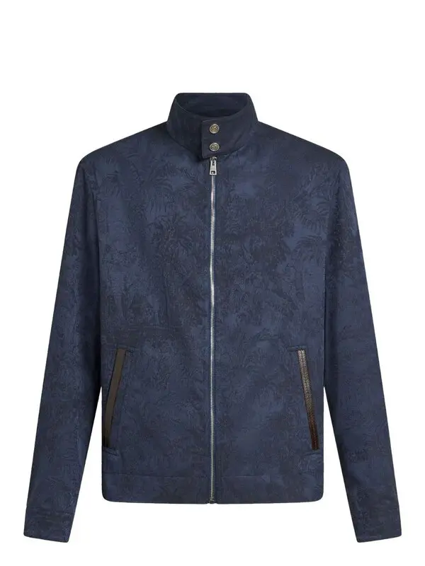 Etro Jacquard Bomber Jacket - Blue