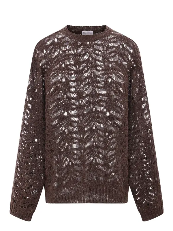 Brunello Cucinelli Sequin-embellished Sweater - Brown
