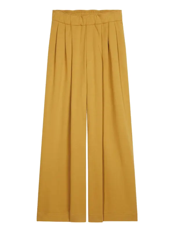 Dries Van Noten Wide-leg Pleated Trousers - Yellow