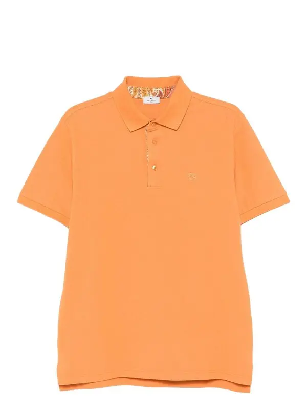 Etro Piqué-weave Polo Shirt - Orange