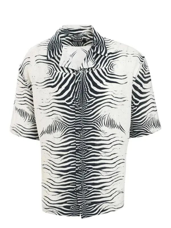 Roberto Cavalli Zebra-print Shirt - White