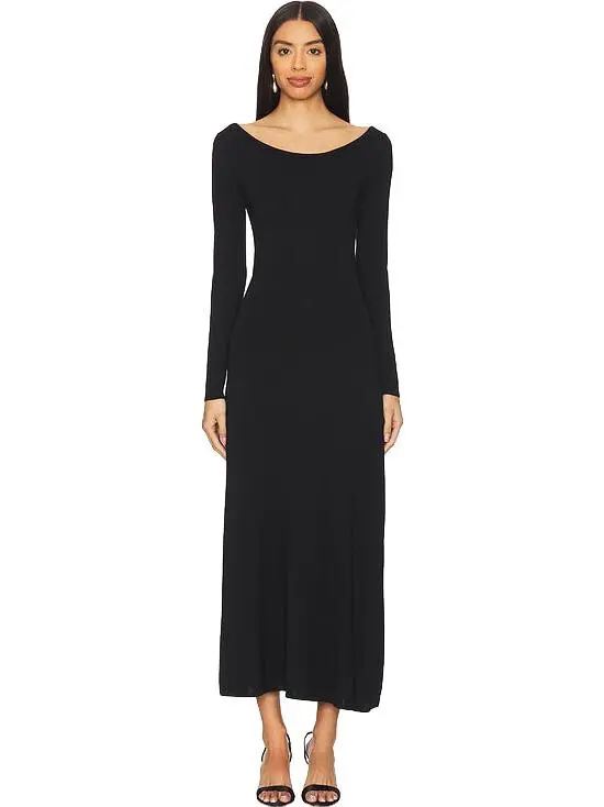 RÓHE Off-shoulder Knitted Dress - Black