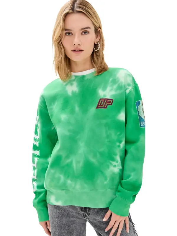 DANNIJOPRO Dannijo Celtics Team Crewneck Sweatshirt - Tie Dye