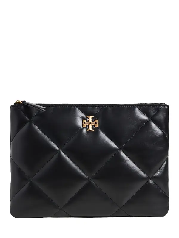 Tory Burch Kira Diamond Quilt Pouch - Black