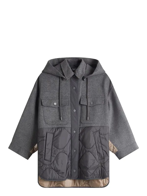 WEEKEND BY MAX MARA Ossola Quilted Coat - Medium Grey